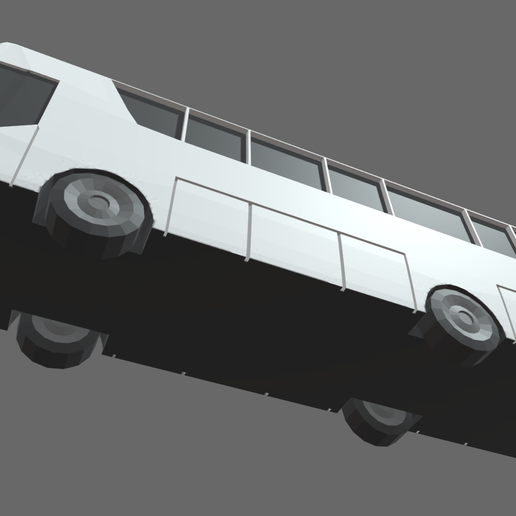 🚌 Low Poly Bus // Design 01・ STL File for ・Cults