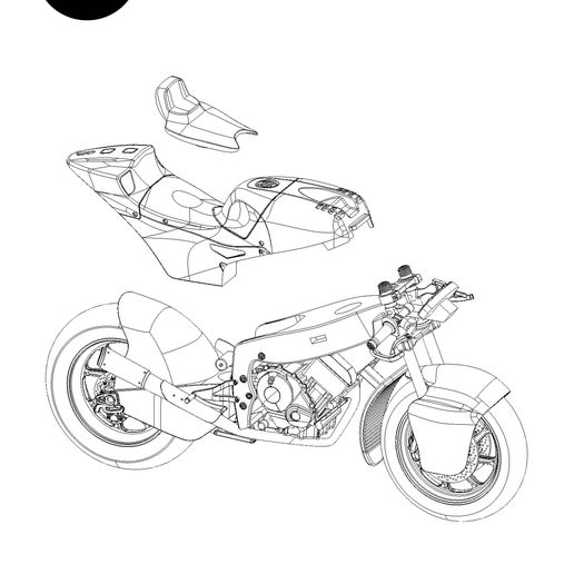 🏍️ KALEX MOTO2 SCALE MODEL 1:12・ STL File for 3D printing・Cults