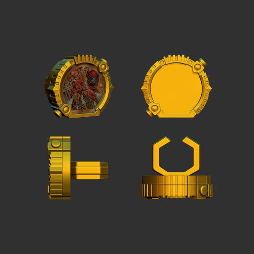 💍 TSUMEGA BUCKLE INCLUDED SENTAI RING (GOZYUGER BELT)・ 3D File for 3D ...