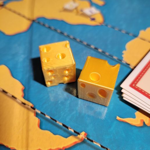 🧀 Cheese Dice (2 Versions)・ STL File for 3D printing・Cults