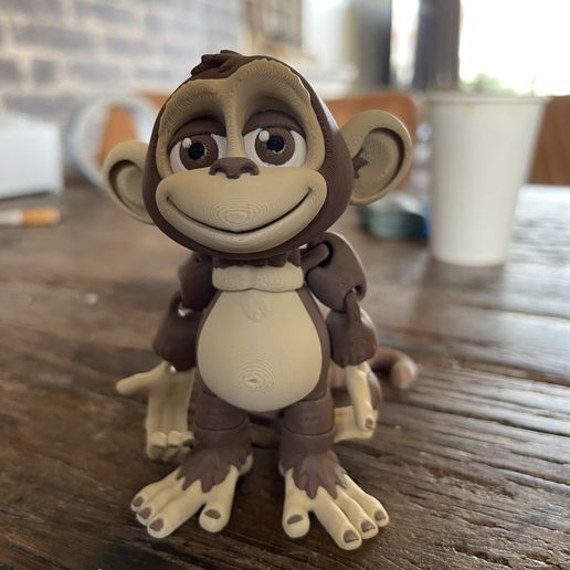 3D printable Flexi Factory Monkey with Tree and Banana: 3mf Included ...