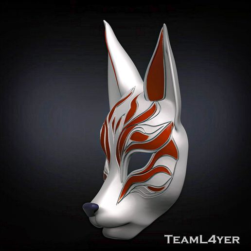 🦊 Fox Mask Cosplay・ OBJ File for 3D printing・Cults