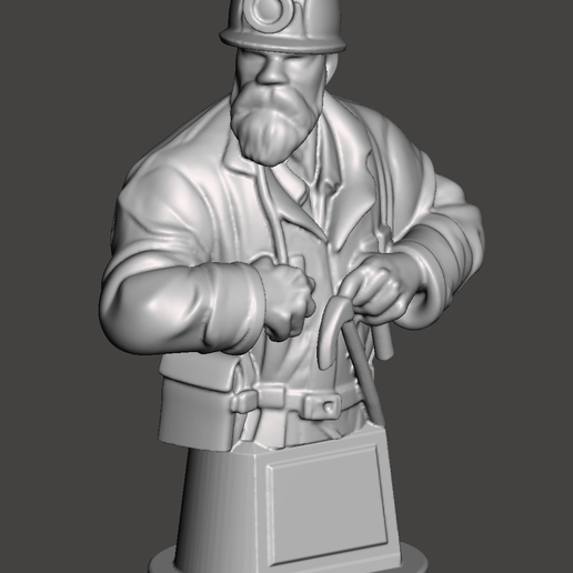👴 Old miner w・Archivo STL para Impresión 3D・Cults