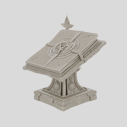 🪄 Wizard Spellbook on Pedestal for 3D print・ STL File for 3D printing・Cults