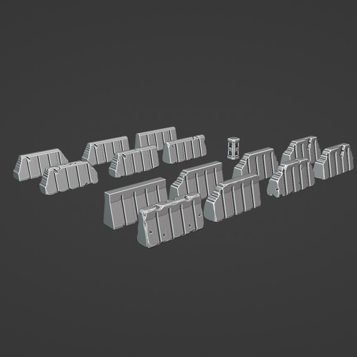 😇 Halo 3 Concrete Barriers - Halo Ground Command - Miniature Scale ...