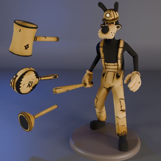 🐺 Boris from Bendy: Lone Wolf (Printable)・ STL File for 3D printing・Cults