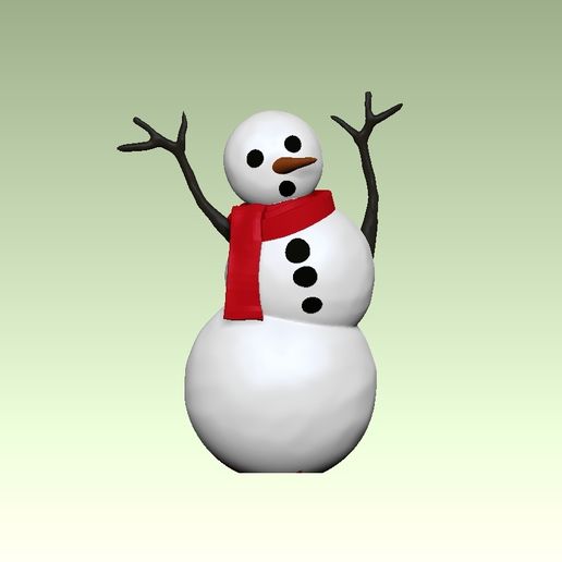 Free OBJ file snowman ☃️ ・3D printer model to download・Cults