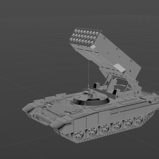 🚀 Russian TOS-1 self-propelled rocket launcher 3D model material・ OBJ ...