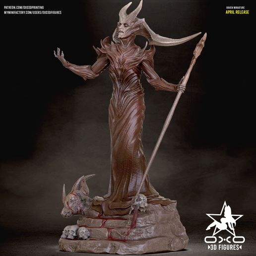 🎲 Asmodeus D&D Miniature Figure・ 3D File for 3D printing・Cults