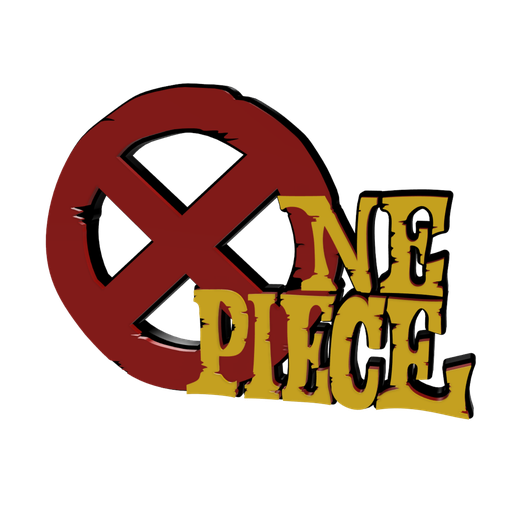 Archivo STL 3D MULTICOLOR LOGO/SIGN - One Piece "We Are!" (Red X ...