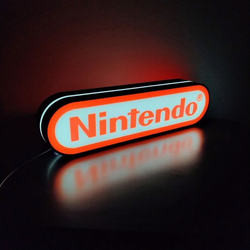 Archivo STL Nintendo LOGO lightbox lamp 🔦 (3MF)・Plan para descargar y ...