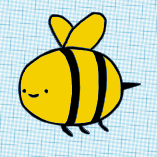 Free STL file bee keychain, adventure time 🐝 ・3D printing idea to ...