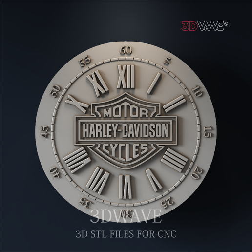 🕰️ HORLOGE MURALE BIKER fichiers stl 3d pour CNC・Fichier STL pour Usinage CNC - Découpe laser・Cults