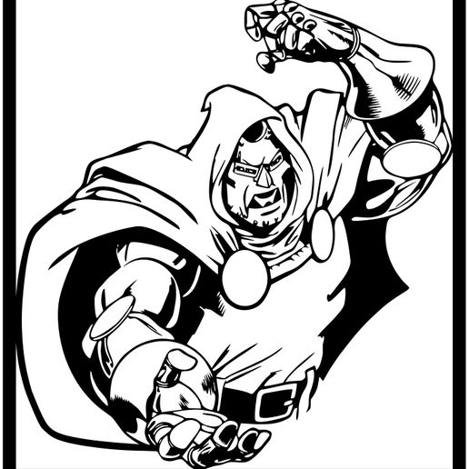 coloring pages of dr doom