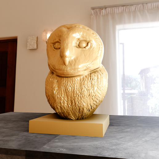 STL file owl bust statue stl 🦉 ・Design to download and 3D print・Cults