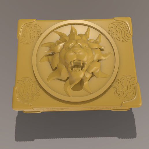 🦁 Lion Box・ 3D File for 3D printing・Cults