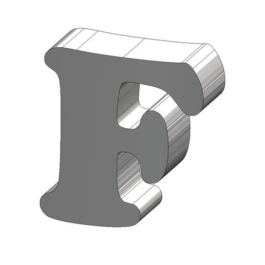 🧑‍🎨 F Cooper Face Font Letter・ STL File for 3D printing・Cults