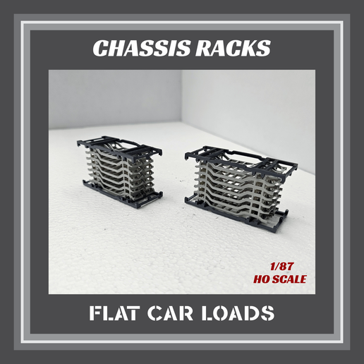 🌆 Chassis Racks load for flat cars・Archivo STL para Impresión 3D・Cults