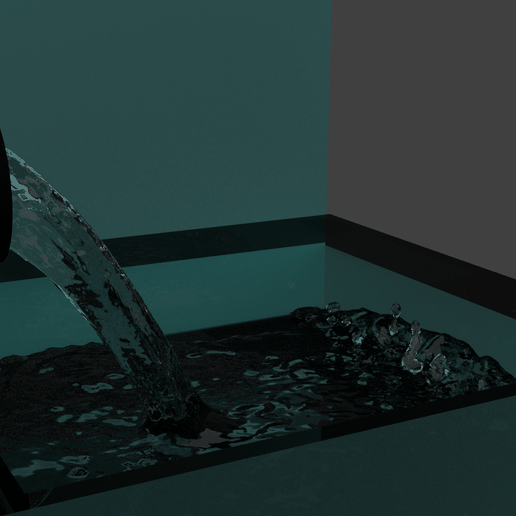 🚰 3D blender water simulation animation model・Free 3D File for ・Cults