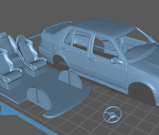 🚗 VW Jetta VR6 Fully Printable Model・ STL File for 3D printing・Cults