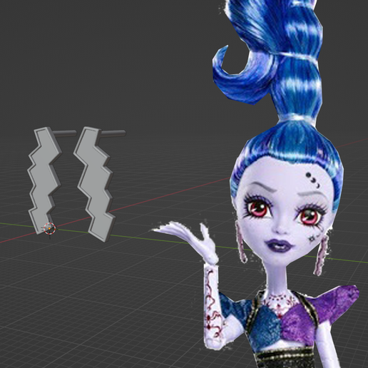 Файл STL Серьги Djinni Whisp Grant monster high 👹 ・3D-печатная модель ...