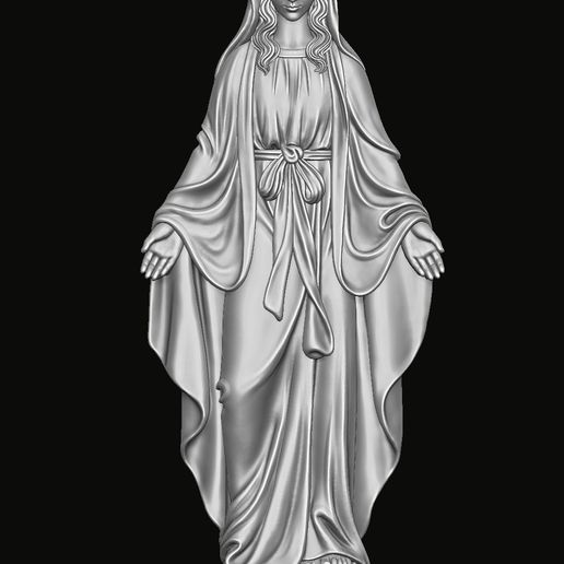 STL file Virgin Mary Relief 3D print model ️ ・3D print design to ...