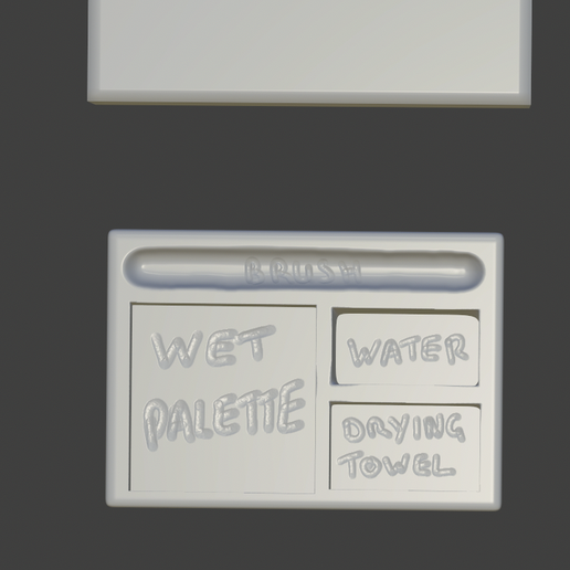 🎨 Portable Wet Pallet with Lid・ STL File for 3D printing・Cults