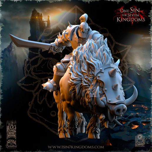 🧩 Nestah Orcs Beast Boars Riders・ 3D File for ・Cults