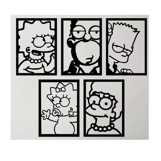 simpsons tattoo flash sheet