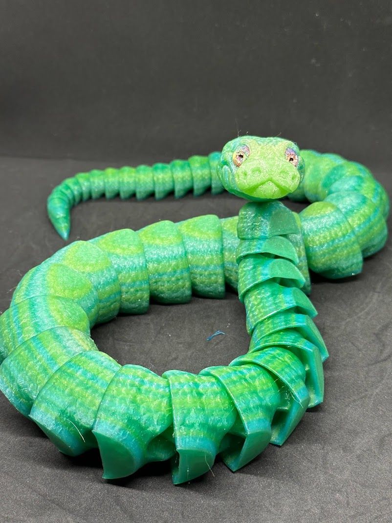 Imprimir en 3D Juguete articulado Ball Python Snake, cuerpo imprimible ...
