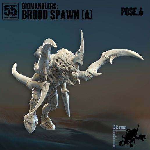 🎲 Biomanglers: Brood Spawn [A] (tyranids, termagants)・ 3D File for 3D ...