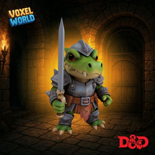🦎 DnD - Lizard Knight・ STL File for 3D printing・Cults