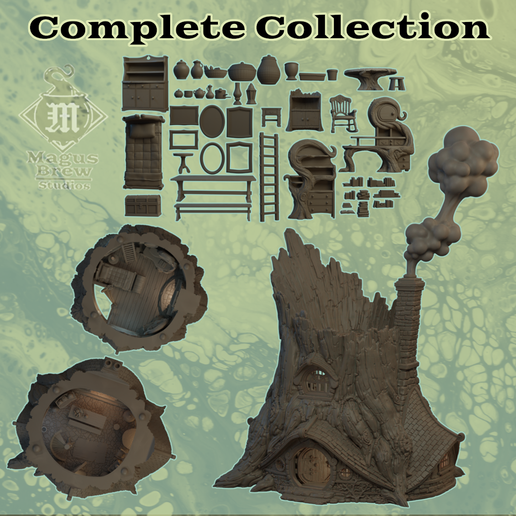 🌳 Druid Sanctuary -Tree House and Furniture Collection-32mm scale・ 3D ...