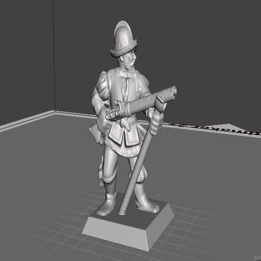 Archivo STL gratis Supportless_Spain_harquebusier/Mercenary_Handgunner ...