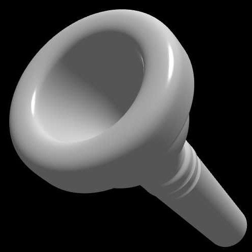 💭 Conn 7 short shank cornet mouthpiece 3D rendering・gratis archivo STL ...