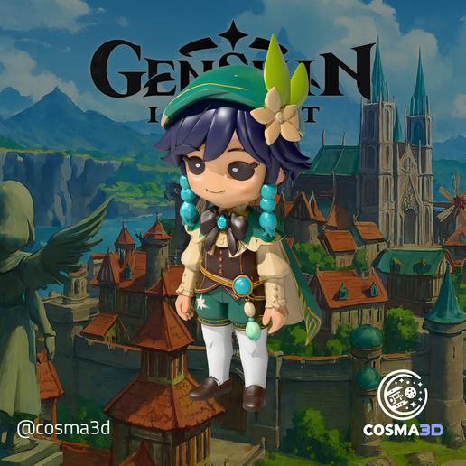 🗿 Venti Genshin Impact STL (Funko Pop / Chibi Style) - 3D Printable ...