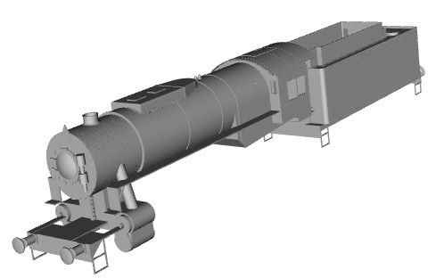 🚂 USATC S160 2-8-0 loco 1/43 scale・ 3D File for 3D printing・Cults