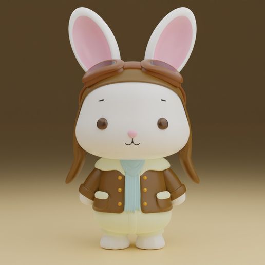 🧑‍ ️ Pilot rabbit・ STL File for 3D printing・Cults