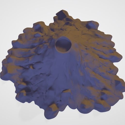 ⛰️ Volcanic Mountain Terrain – Eruptive 3D Printable Model・ STL File ...
