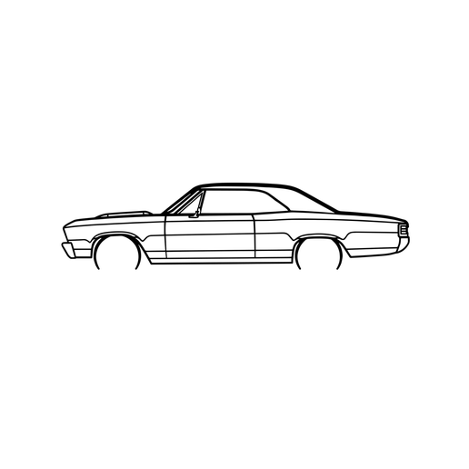 🚙 Chevrolet Chevelle 1967 Silhouette Wall Art・ STL File for 3D printing ...