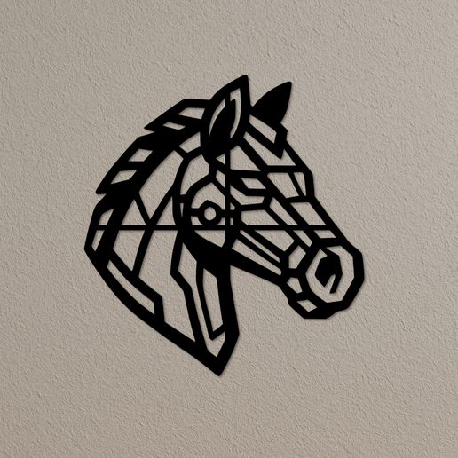 🐎 Cyber Horse XL Wall Art – 3D Printable Decor・ STL File for 3D ...