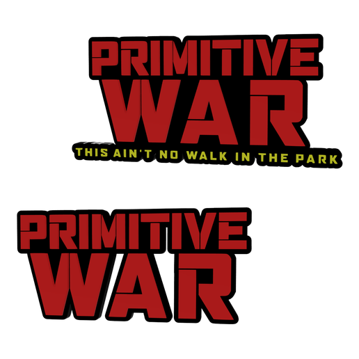 🎬 3D MULTICOLOR LOGO/SIGN - Primitive War (Two Variations)・ STL File ...