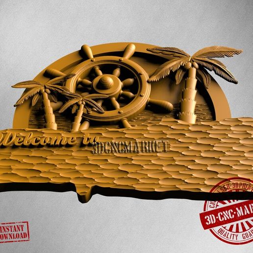 STL file Beach Signs STL, Beach Signs 3d figure, stl, 3d printer STL ...