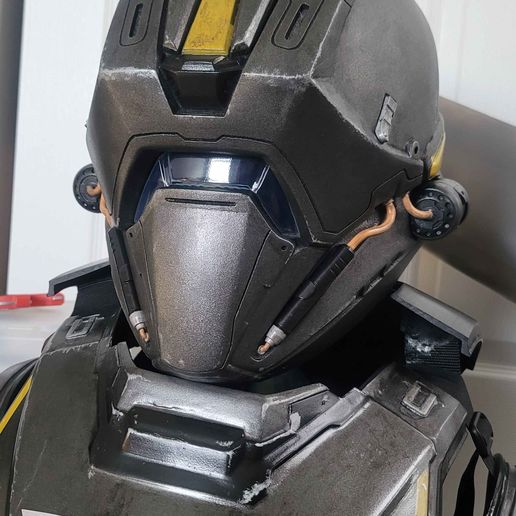 3D printer helldiver 2 juggernaut helmet • made with Bambu X1・Cults