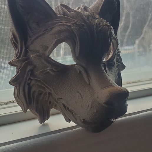🐺 3D Wolf Mask | Freestanding Home Decor・ 3MF File for 3D printing・Cults