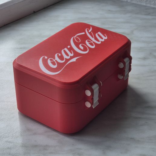📦 3D Printable Storage Box - Coca Cola logo・ 3D File for 3D printing・Cults