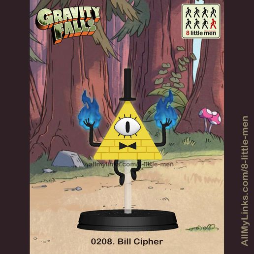 👾 0208 Bill Cipher from Gravity Falls・ 3D File for ・Cults