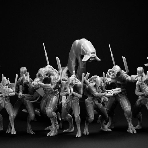 🫡 Enemy Geth Set Mass Effect Miniature STL・ 3D File for 3D printing・Cults