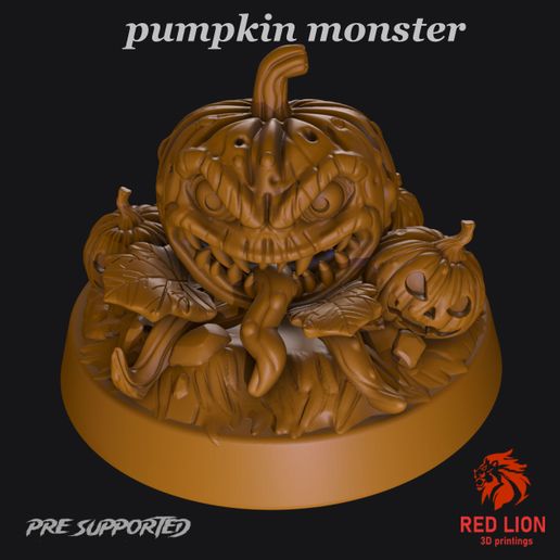 STL file pumkin monster 👹 ・3D printer design to download・Cults
