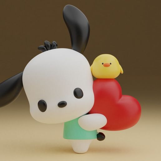 STL file Pompompurin sanrio valentine figure 🦸 ・Template to download ...